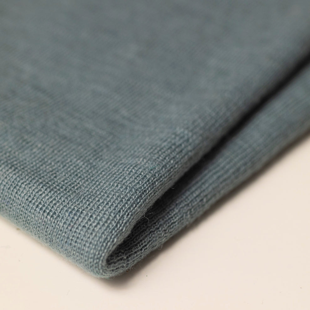 100% MERINO RIB KNIT FABRIC 180 GSM LIGHT GREY MELANGE – Woolstock Fabrics